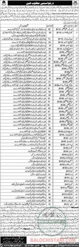 Bolan Medical College BMC Quetta Jobs 2025