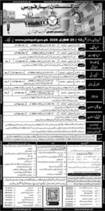 Pakistan Air Force PAF Jobs 2026 - Wedgies