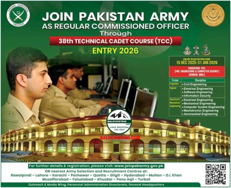 Join Pakistan Army Jobs 2026 As Regular Commissioned Officer